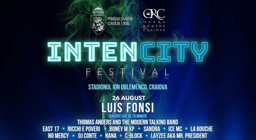 Fonsi și Jason Derulo, la Festivalul IntenCity din Craiova în 26-28 august