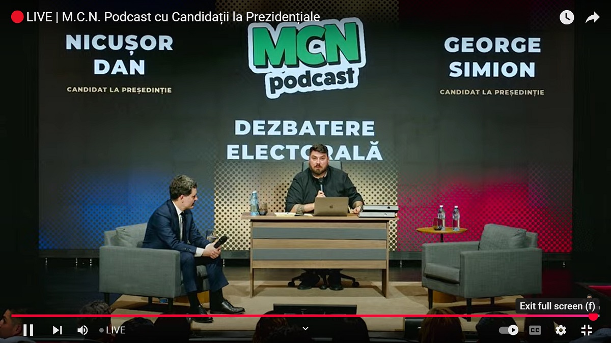 VIDE Dezbatere electorală cu Nicușor Dan la MCN Podcast: „Nu vreau ...