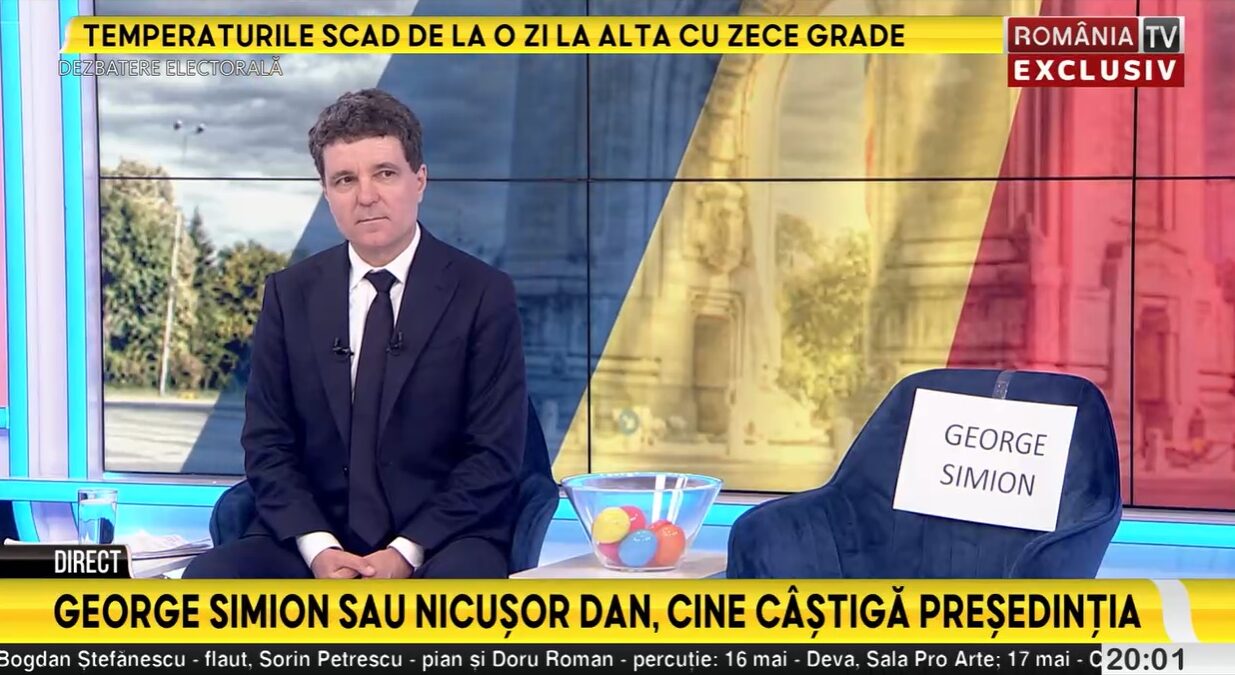 LIVE Dezbatere la România TV. George Simion lipsește de la a patra ...